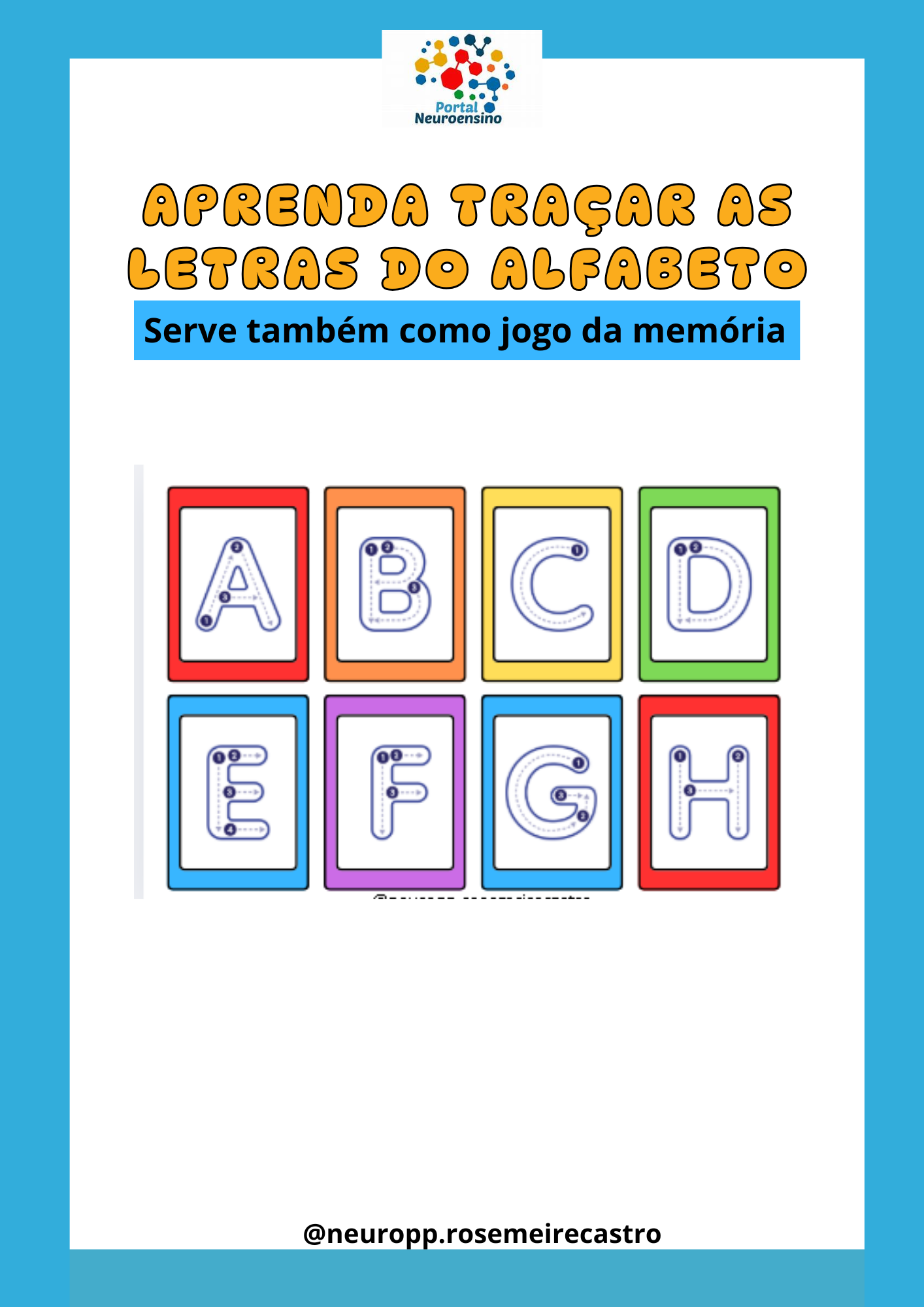 Aprenda a traçar as letras do alfabeto – Portal Neuro Ensino